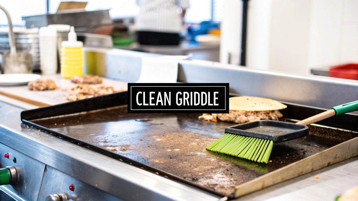 How to Clean a Commercial Griddle: Fast, Safe, and Deep-Clean Guide ...
